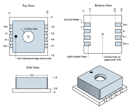 Surface Mountable Pressure Sensor - SMD Series